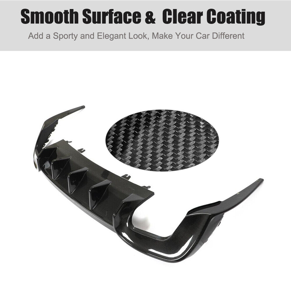 For Audi A4 Sline S4 B9 5 2020 2023 Dry Carbon Rear Bumper Diffuser