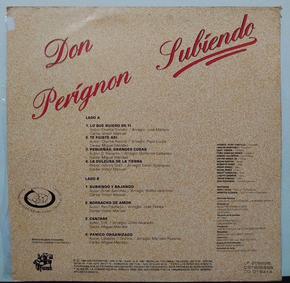 Don Perignon - Subiendo , LP Rare Fuentes Salsa Hard 🔥 | eBay