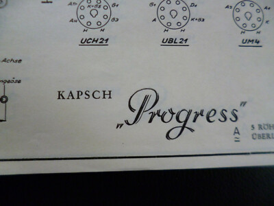 Original Schaltplan Kapsch Progress A | eBay.de