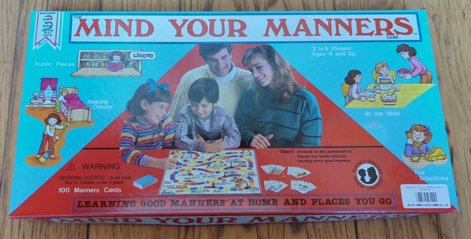 Vintage The Mind Your Manners Board Game (1987, Smethport) Complete | eBay