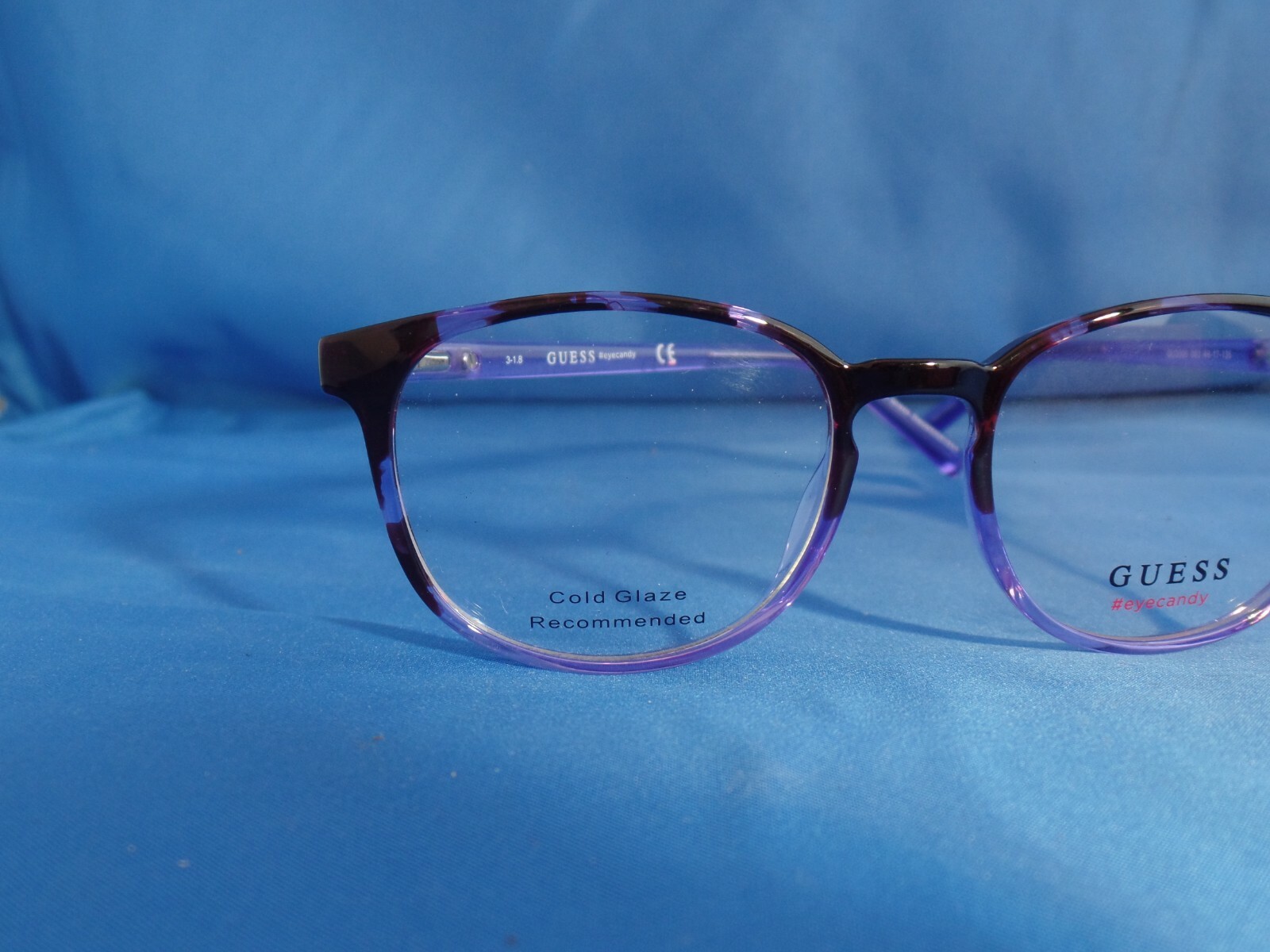 New Women's Guess Frame GU 3009 Tortoise/Purple Plastic 49-17-135 | eBay