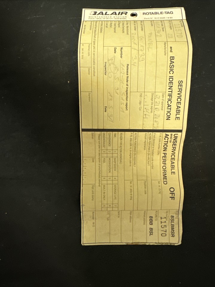 VHF Comm Control Head Panel; G-1739; 34; SERVICEABLE | eBay