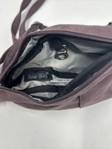 AMERIBAG Women's Healthy Suede Purple Small Crossbody Shoulder Fanny Bag Purse | eBay