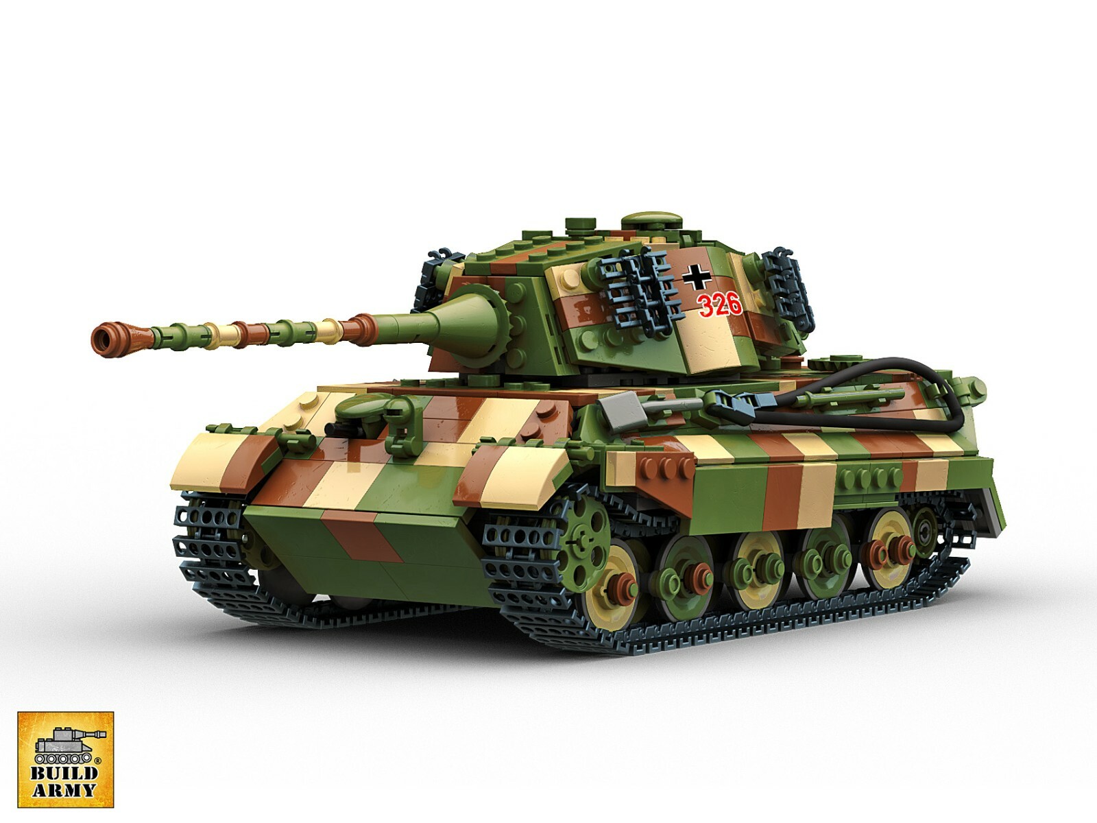 Buildarmy WW2 King Tiger (Tiger II) Camouflage Patterns Construction ...