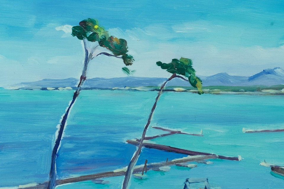 Antique Painting Orientalist View of The Port Berry Algiers Art Deco Vista Emile | eBay UK