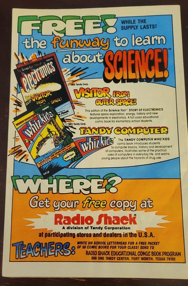 Whiz Kids Tandy Computer # 68-2030 Radio Shack 1985 Comic | eBay