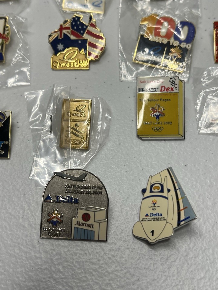 Salt Lake 2002 Olympic Pin Lot of 14 – Qwest US West Dex Sponsor ...