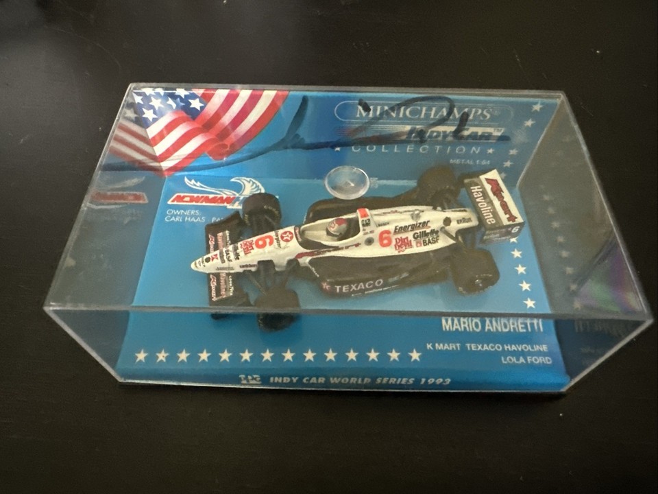 1993 Mario Andretti #6 Texaco MINICHAMPS Indy Car Signed by Jeff ...