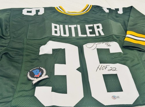 LEROY BUTLER Inscribed HOF Autographed Custom Football XL Jersey ...