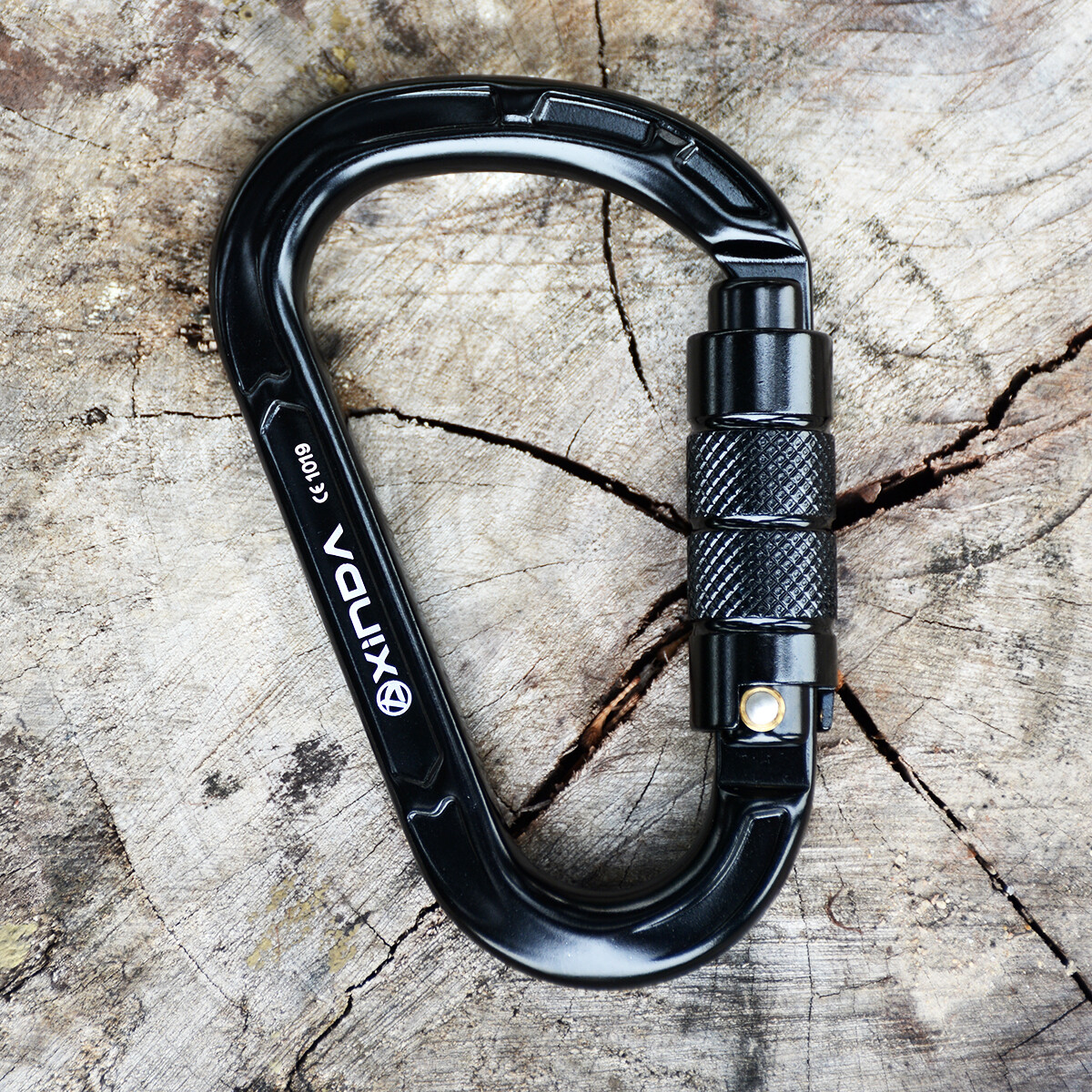 25KN HMS Pear-shape Auto-locking Carabiner Belaying Rappelling Anchor ...