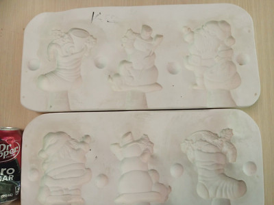 Macky 4.5" Santa Snowman Christmas Ornaments Slip Casting Ceramic Molds ...