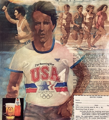 Los Angeles Olympics Print Ad Original Vintage 1981 Rare Natural Light ...