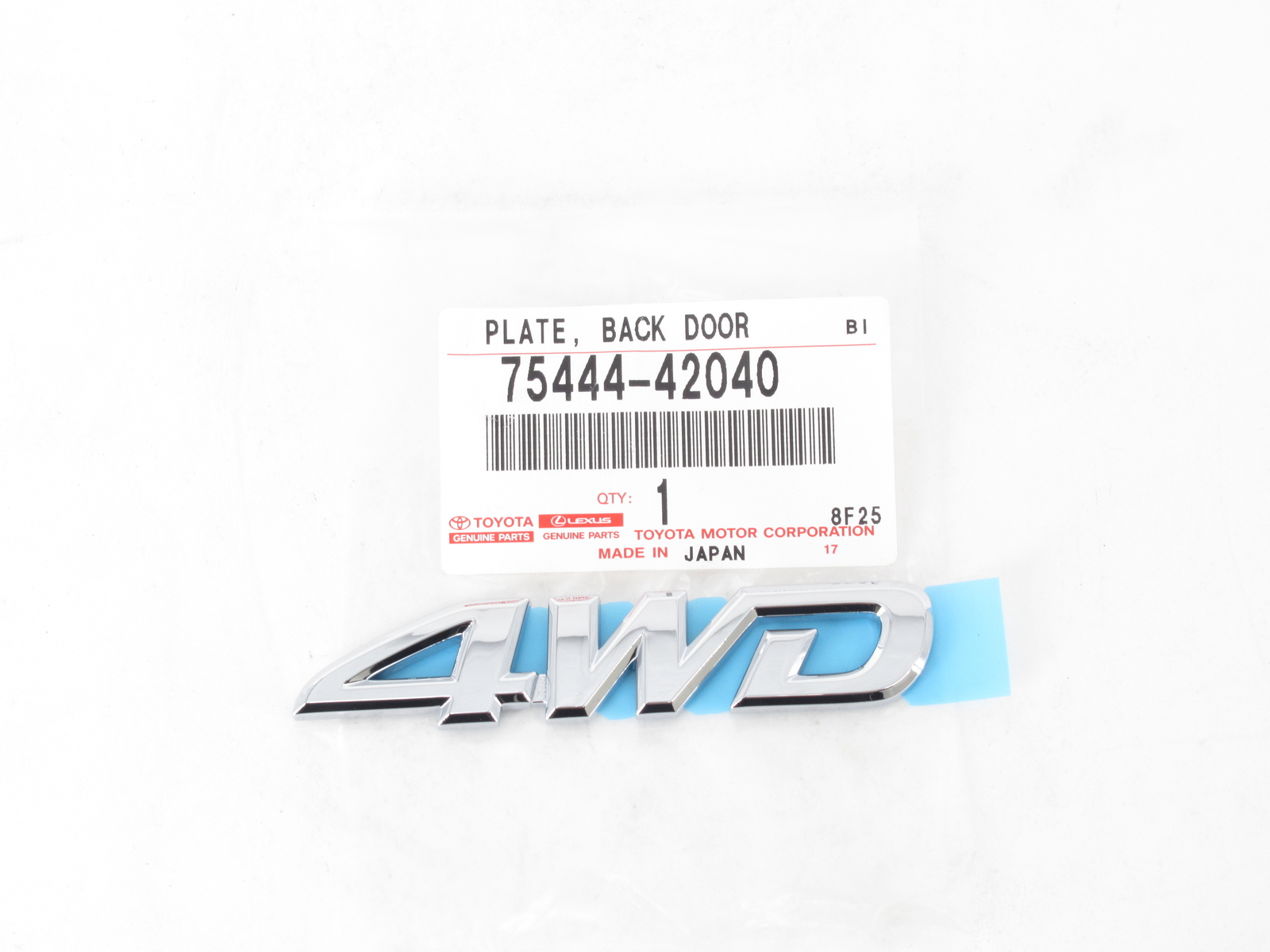 Genuine OEM Toyota 75444-42040 Rear "4WD" Nameplate Badge Emblem 2009 ...
