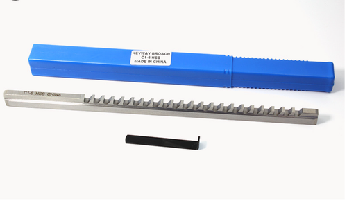 C1-6 HSS 6mm C1 Push-Type Keyway Broach Metric Size HSS Keyway Cutting ...