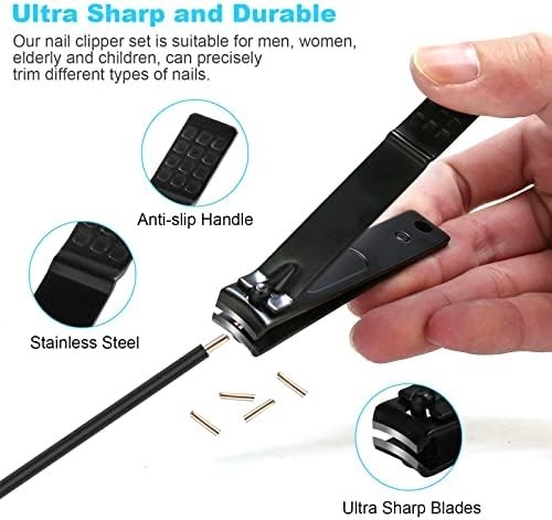 German Nail Clipper,Ultra Sharp Stainless Steel Nail Clippers for Men ...