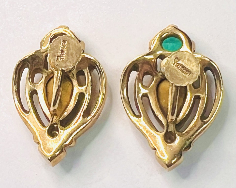 Rare TRIFARI Royal Coronation Jeweled Scepter Brooch & Earrings Set-Big ...