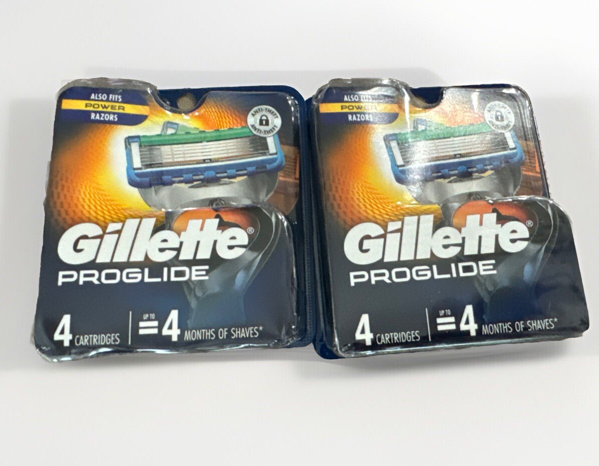 🔥2 PACK Genuine Gillette PROGLIDE 5 Blade Razor Refills, 2X4= 8 ...