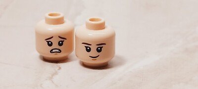 New LEGO Scared Child Head Two Sides Dual Faces Eyelashes Happy Worried ...