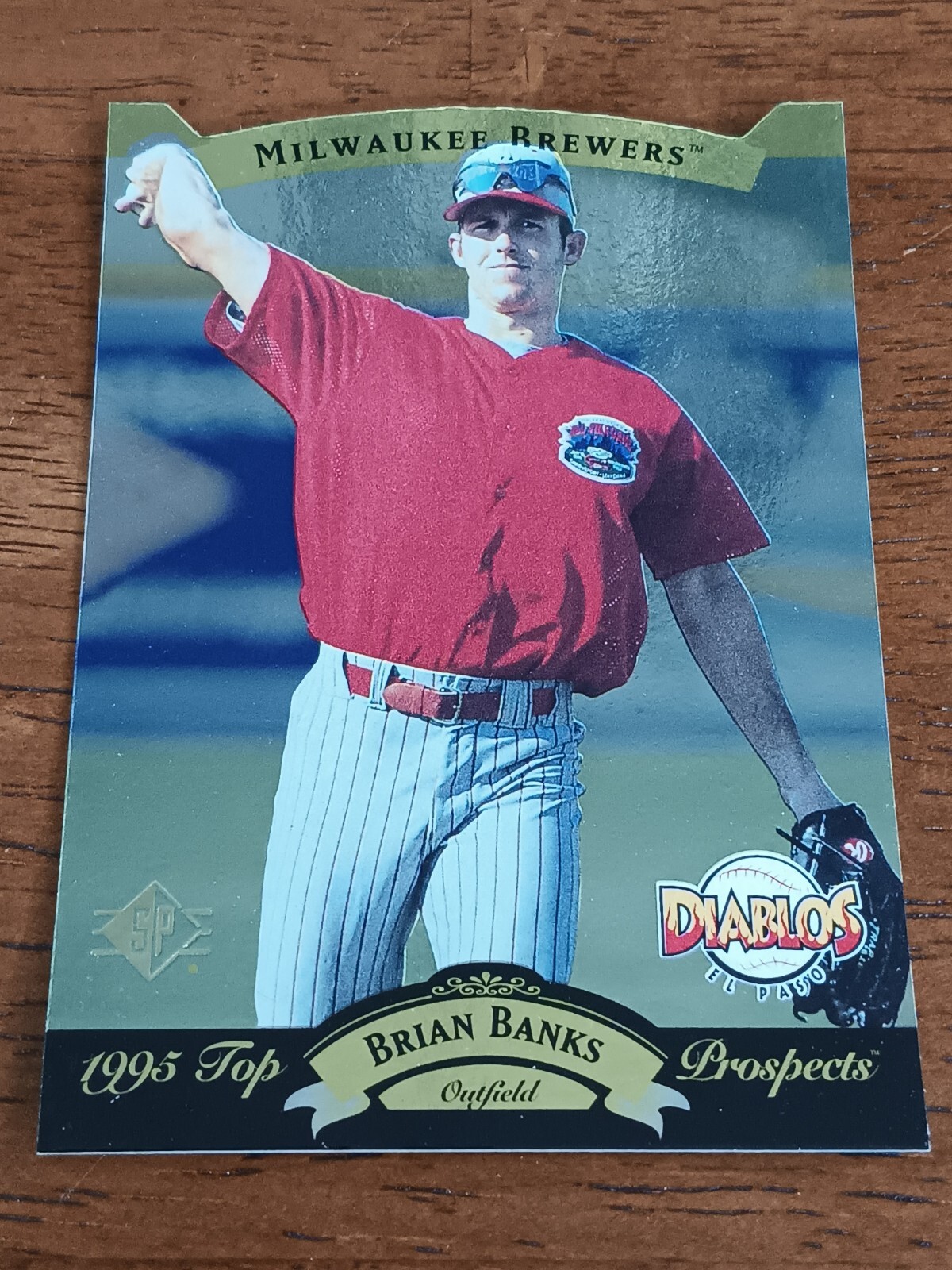 BRIAN BANKS BREWERS " 95 TOP PROSPECTS" 1995 UPPER DECK SP BASEBALL ...