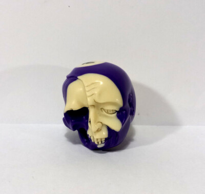 Hand Carved Skull Head Pool Billiard Ball Carving Netsuke Purple ...