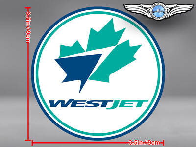 WESTJET WEST JET MAPLE LEAF ROUND LOGO STICKER / DECAL | eBay