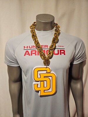 New San Diego Padres Fan Chain Necklace Foam FREE Shipping!! | eBay