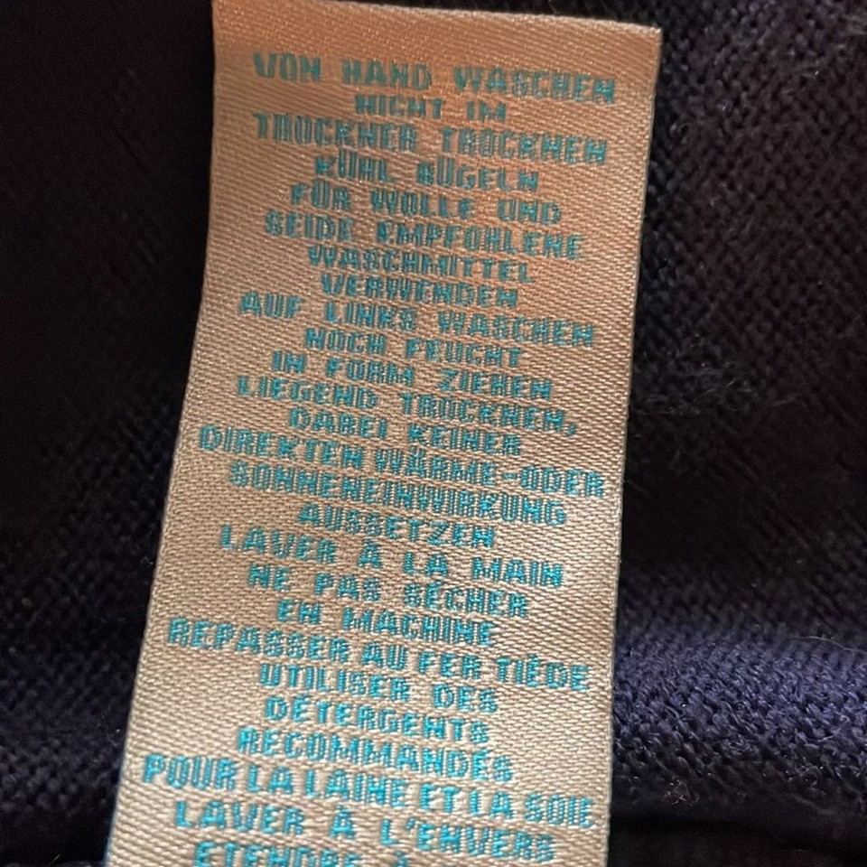 Boden Women's Venice Sweater Dress Size 10 Navy Wool Blend Embroidered ...