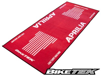 BIKETEK SERIES 3 APRILIA RSV RED WHITE WORKSHOP GARAGE PIT MAT ...
