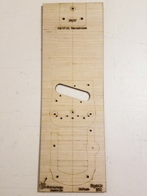 Tele Bridge Plate Bigsby Drill Pattern Hole Template Guitar Vibrato B50 ...