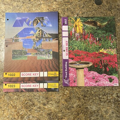 Ace school Of tomorrow Word Building / Math Score Keys 2nd Grade Lot Of ...