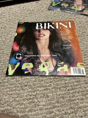 November 1995 Bikini Magazine Gina Gershon Sexy Cover The Vegas Issue