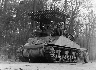 WW2 WWII Photo World War Two / US Army M4 Sherman T34 Calliope Germany ...