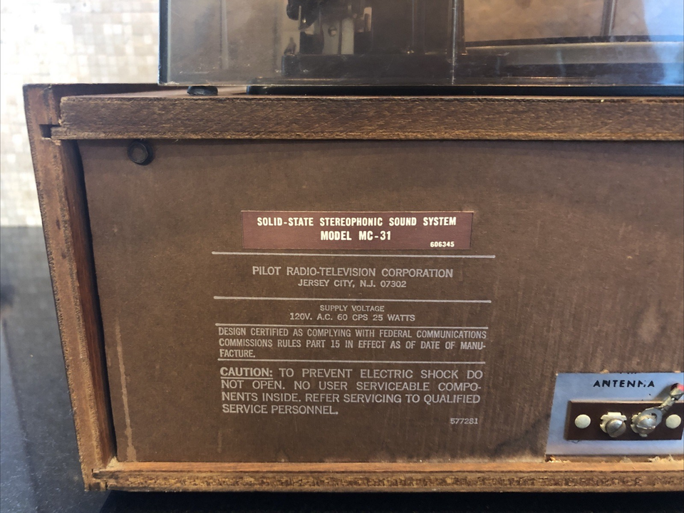 Pilot MC31 AM/FM Stereo Receiver with Turntable perfect working ...