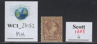 WC1_27152.MONACO. 10c. brown 1885 stamp. Sc. 4. MLH | eBay