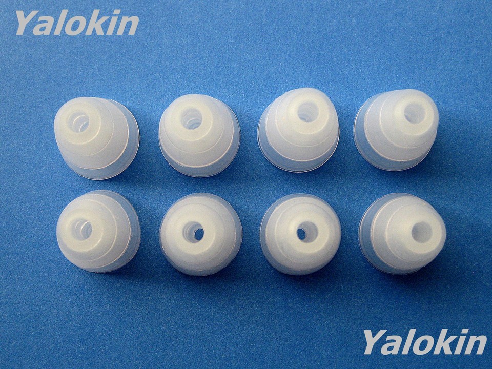 8-L Size Clear Triple Flange Replacement Ear Tips Buds Gels for Shure ...