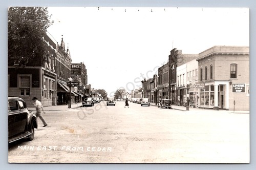 J90/ Luverne Minnesota RPPC Postcard c1940s Main Street Stores 364 | eBay