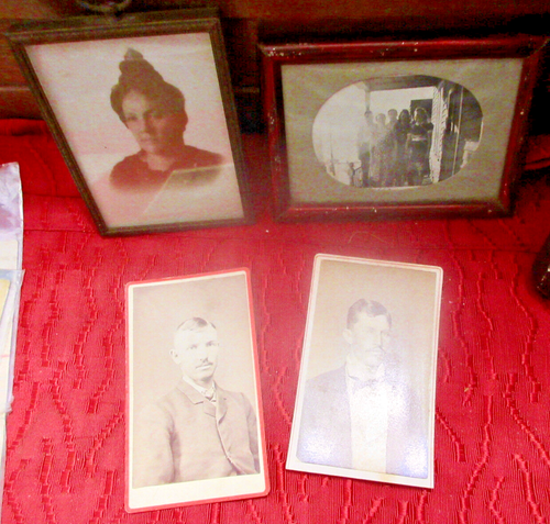 4 Photos 2 Table Top 3"x4" Frames 2 CDV's Hustisford Broadhead ...
