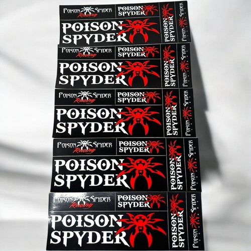 POISON SPYDER Decal Stickers Off-road Racing 5 Complete Sheets 25 Piece ...