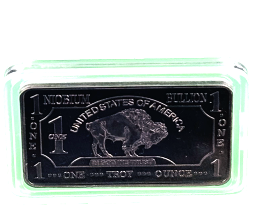 Rare Collectible: CMC Mint Solid Niobium Buffalo Art Bar * Free Capsule ...