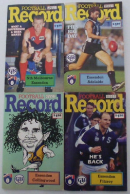 4 x 1991 AFL HOME AND AWAY FOOTBALL RECORDS - ALL ESSENDON FOOTBALL ...