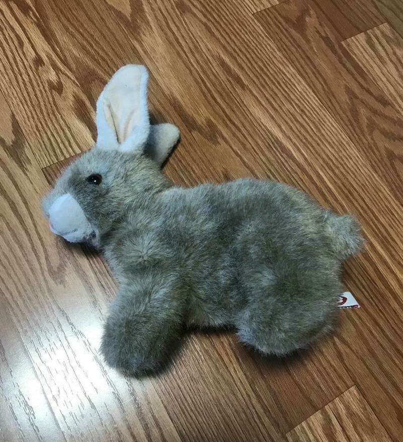VINTAGE 1997 Ty Bunny Rabbit 10” Realistic Beanie Classic Brown Plush ...