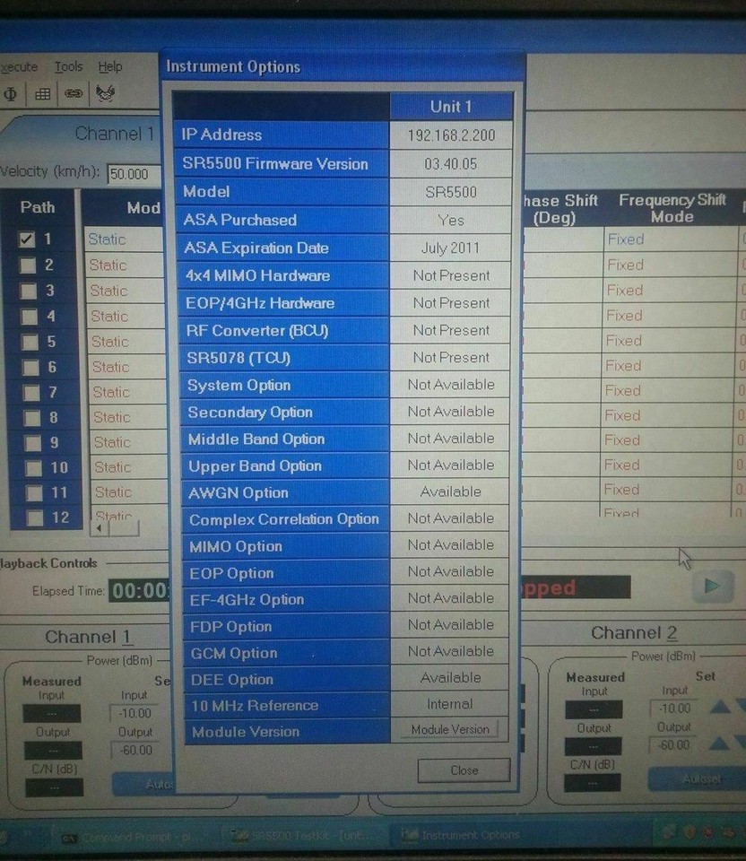 Spirent SR5500 Wireless Channel Emulator with OPTIONS - AWGN, DEE ...