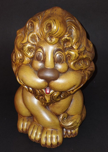 Vintage Atlantic Mold Ceramic Lou Lion 8" Tall Hand Painted Statue | eBay