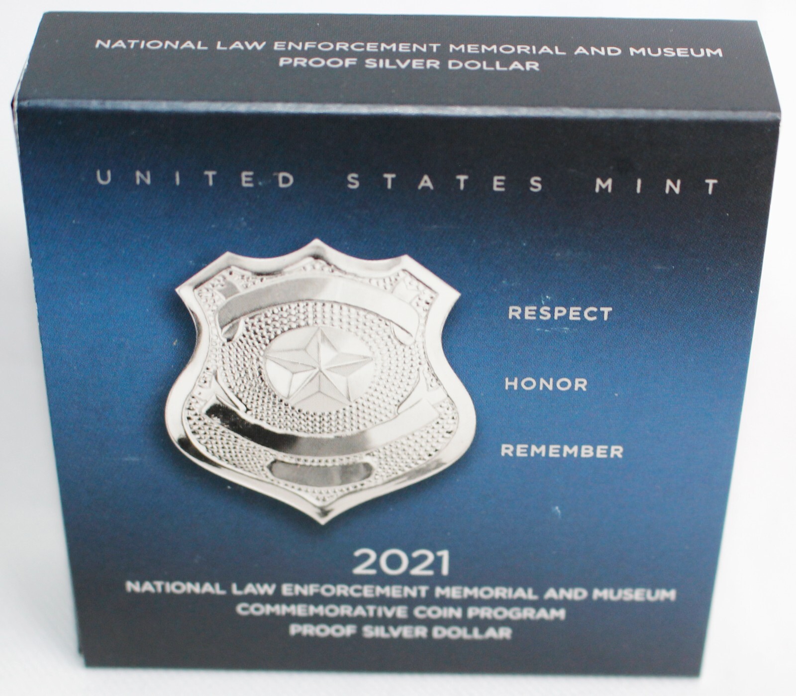 2021 National Law Enforcement Memorial & Museum Proof Silver Dollar ...