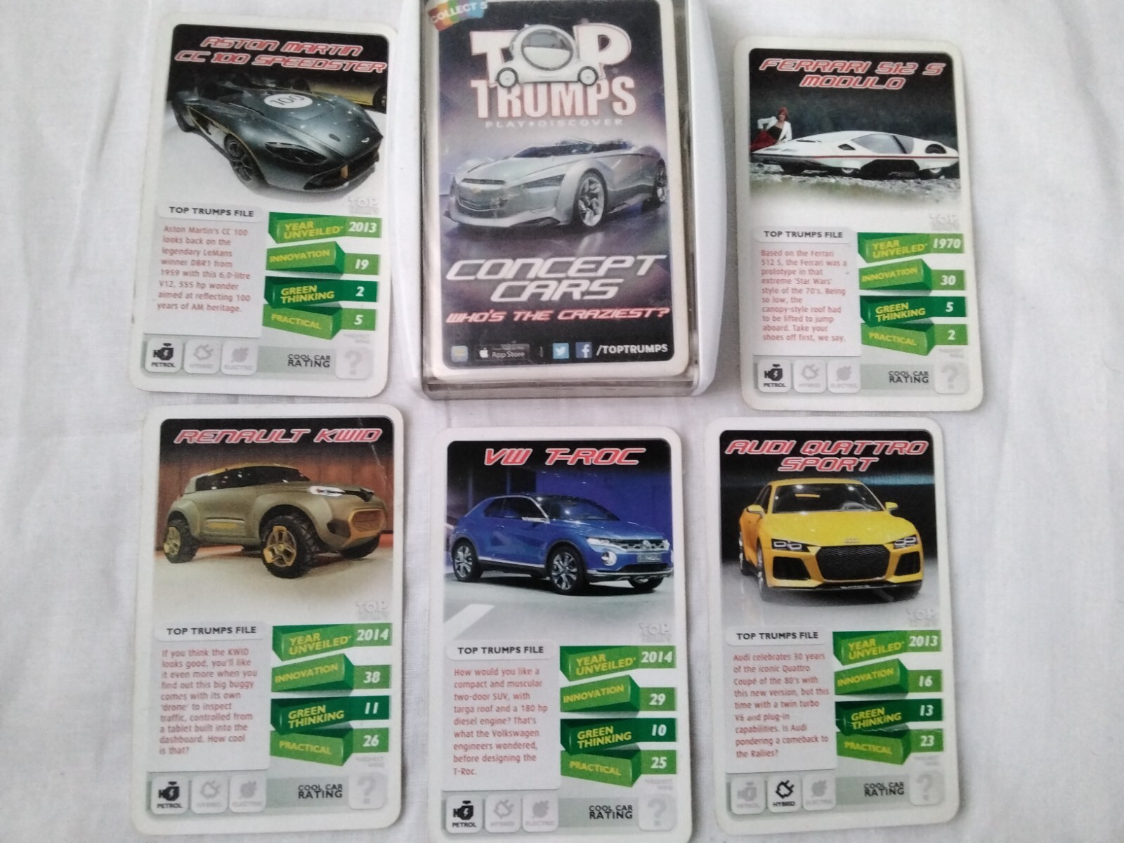 CONCEPT CARS colloctable Top Trumps Cards deck-32 | eBay