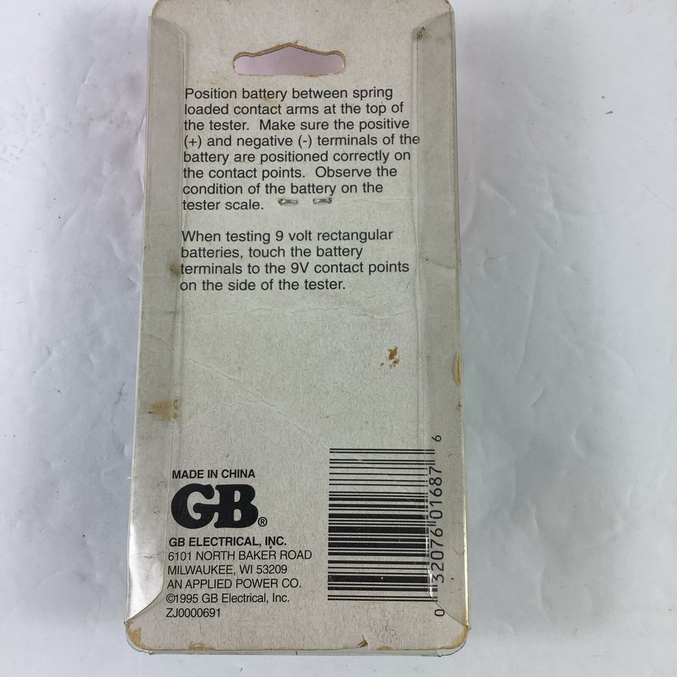 Vintage GB Battery Tester GBT-502A Checks 9V, D, C, AA, AAA, N Cells ...