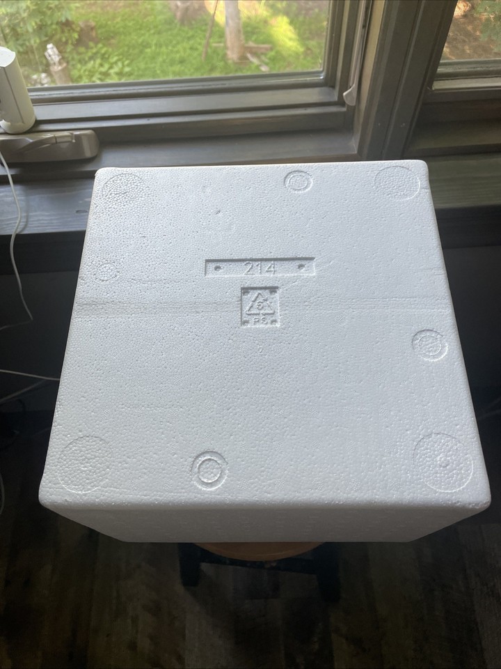 Insulated Styrofoam shipping cooler foam container 12" x 12" x 9.5 ...