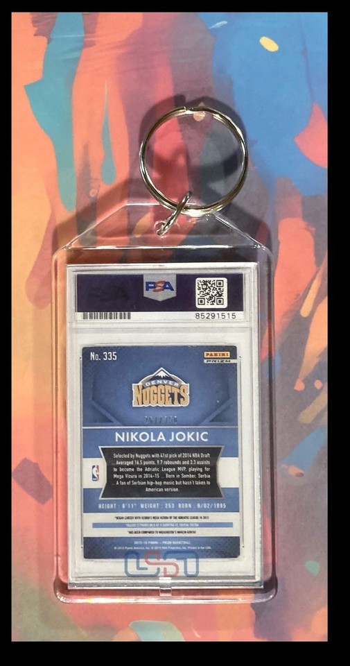 #0094 Nikola Jokic 2015 Panini Prizm Ruby Wave Auto PSA Style -Custom ...