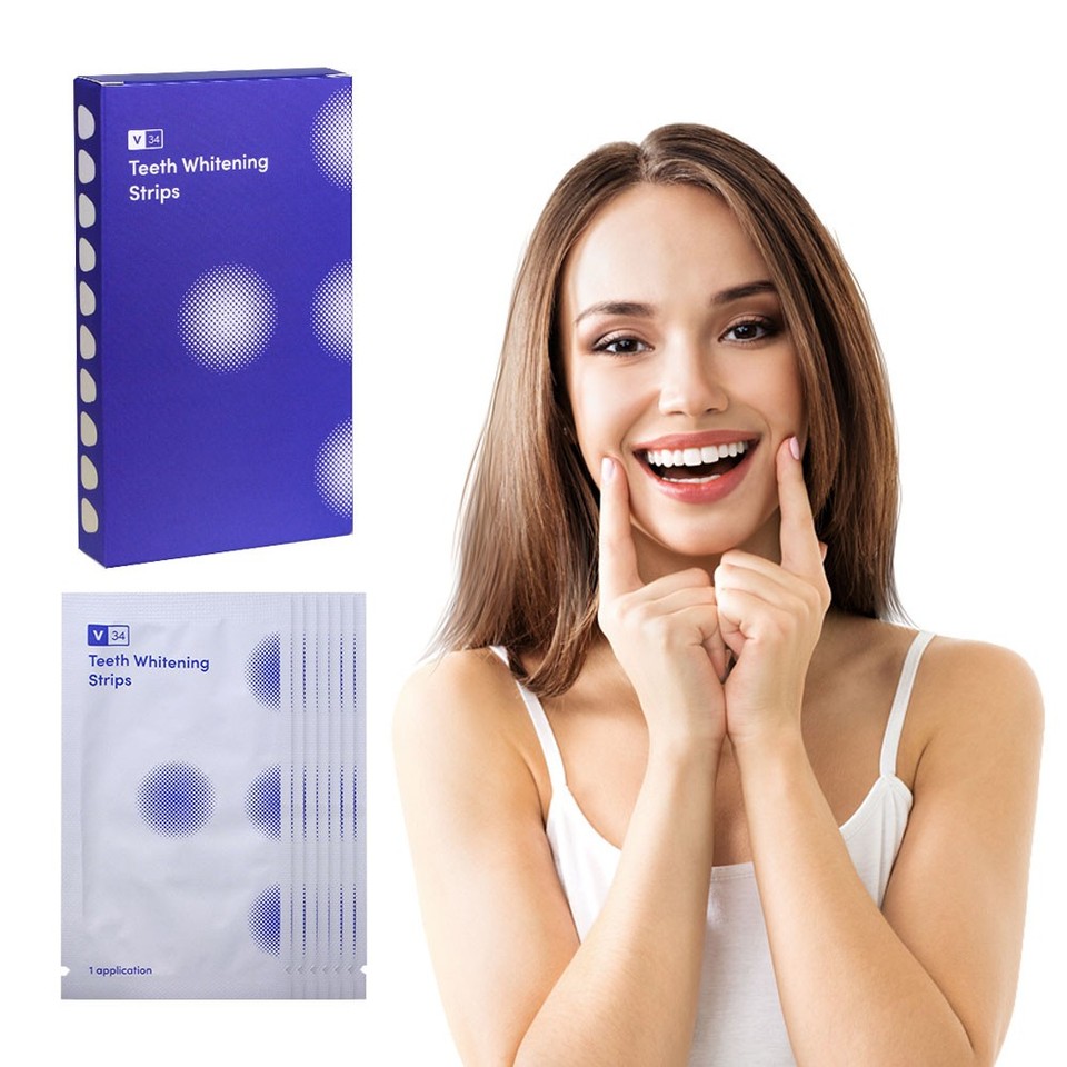 Hismile V34 Whitening Strips, Teeth Whiten Strips, Purple Tooth ...