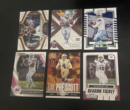 Dak Precott 6 Card Lot W/ Parallel Inserts Dallas Cowboys | eBay